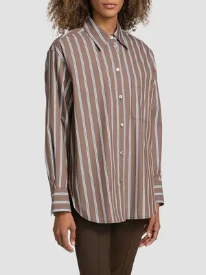 Vince Striped Cotton-nylon Shirt