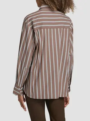 Vince Striped Cotton-nylon Shirt