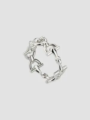 Gucci Staffa Sterling Stirrup Ring