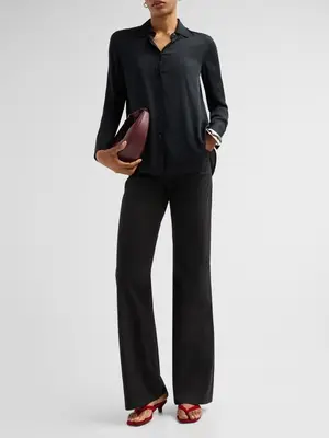 Vince Stretch Cotton Flare Pants