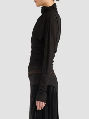 Proenza Schouler Golda Gauzy Jersey Top
