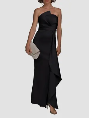 Donna Karan New York Asymmetric Stretch-mikado Gown