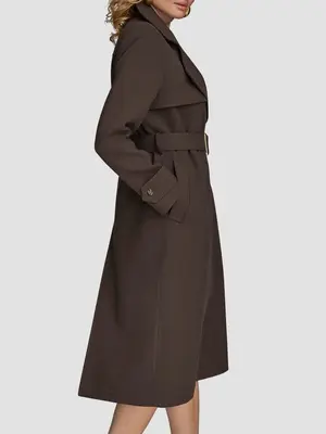 Donna Karan New York Belted Notched-collar Trench Coat