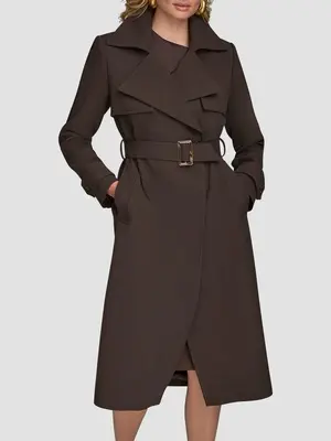 Donna Karan New York Belted Notched-collar Trench Coat