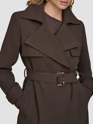 Donna Karan New York Belted Notched-collar Trench Coat