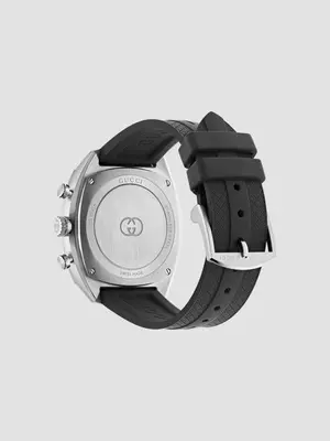 Gucci Interlocking Stainless Steel & Rubber Chronograph Watch/41mm - Black