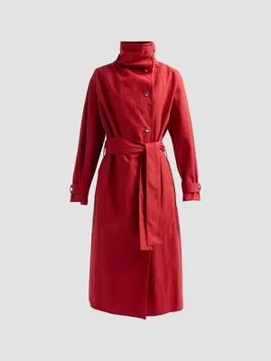 Proenza Schouler White Label Corey Cotton-blend Trench Coat - Brick