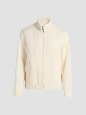 Vince Cotton-linen Bomber Jacket - Blanco