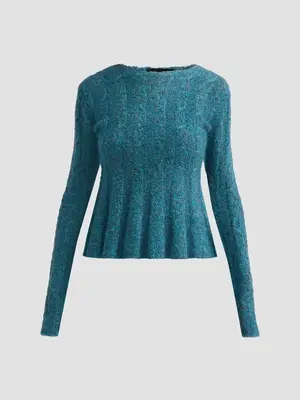 Proenza Schouler Joelle Looped Mohair-blend Top - Blue Multi