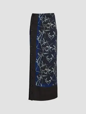 Proenza Schouler Anais Printed Maxi Skirt - Ink Multi