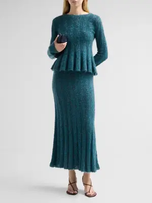 Proenza Schouler Joelle Looped Mohair-blend Midi Skirt