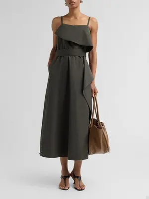 Proenza Schouler White Label Reign Cotton-blend Midi Dress - Willow