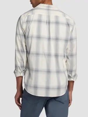 Vince Townes Plaid Cotton Shirt - Blanco Hawk