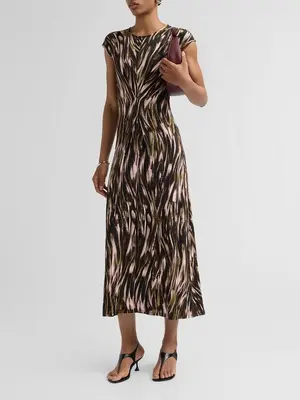 Proenza Schouler White Label Miranda Printed Jersey Midi Dress