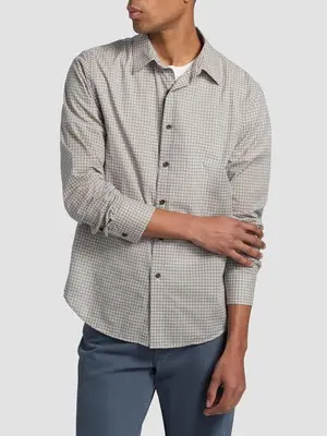 Vince Condor Plaid Cotton Shirt