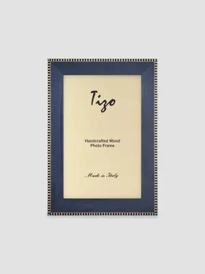 TIZO Inlaid Wood Checkered Frame - Blue
