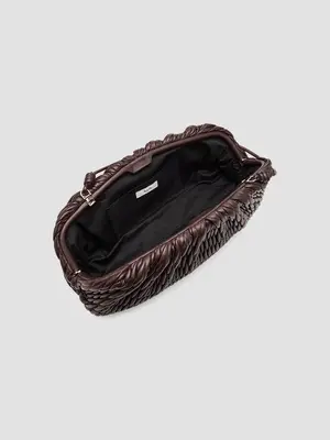 A.L.C. Faye Faux-leather Clutch - Ganache