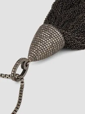 Nina Gilin Rhodium-plated & Champagne Diamond Pendant Necklace