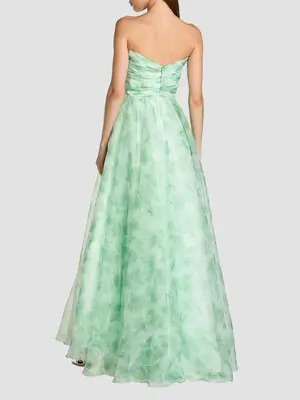 Mac Duggal Prom Floral Chiffon Gown - Sage Multi