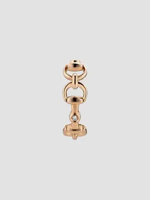 Gucci 18k Rose & 0.03 Tcw Diamond Horsebit Ring