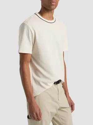 Vince Tipped Crewneck Pima Cotton T-shirt