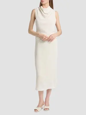 Vince Shadow Grid Knit Midi-skirt