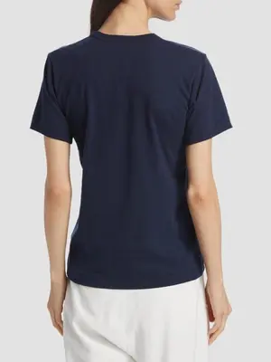 Play Comme Des Garcon Double Heart T-shirt - Navy