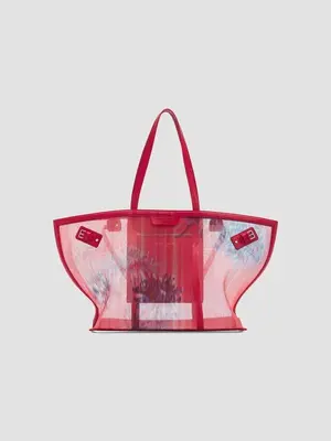 Proenza Schouler Days Mesh Carryall Tote Bag - Flame Multi