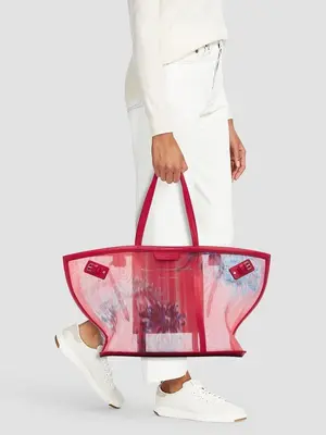Proenza Schouler Days Mesh Carryall Tote Bag - Flame Multi