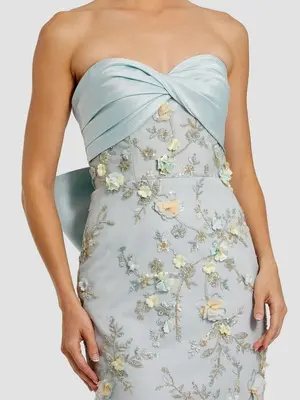 Mac Duggal Sequin-embellished Bow Column Gown