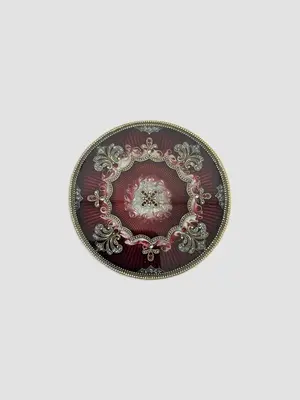 TIZO Jeweled Round Coaster - Red