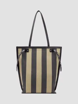 Proenza Schouler North South Days Striped Canvas Tote Bag