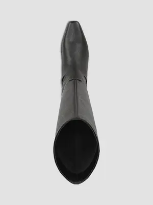 FAVORITE DAUGHTER Addison Leather Western Boots - Black