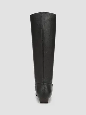 FAVORITE DAUGHTER Addison Leather Western Boots - Black