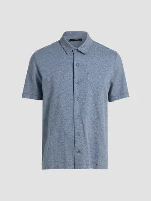 Vince Tonal Leaf Slub Cotton Shirt