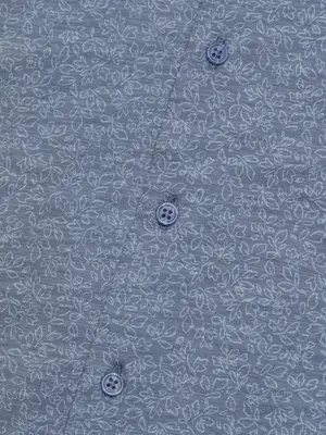 Vince Tonal Leaf Slub Cotton Shirt