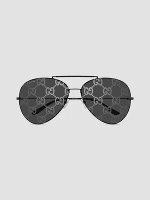 Gucci Gg Pilot Sunglasses - Black