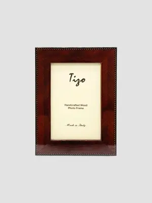 TIZO Inlaid Wood Braid Border Frame - Brown