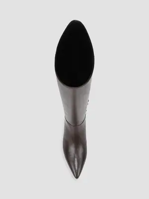 Vince Adan 40mm Leather Knee-high Boots - Ganache