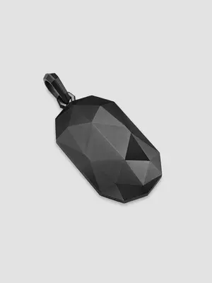 David Yurman Faceted Amulet In Titanium, 36.3mm