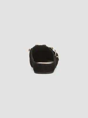 Veronica Beard Narcisa Suede Mule Clogs - Black