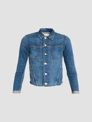 L'Agence Janelle Raw-edge Denim Jacket
