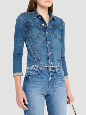L'Agence Janelle Raw-edge Denim Jacket