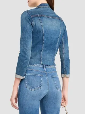 L'Agence Janelle Raw-edge Denim Jacket