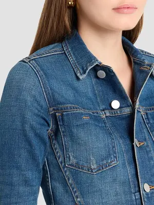 L'Agence Janelle Raw-edge Denim Jacket