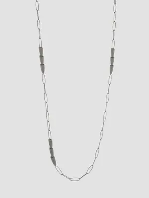 Vhernier Calla & Diamond Chain Necklace - Titanium