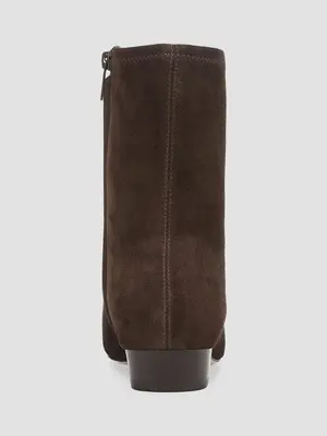 Veronica Beard Glinda 25mm Suede Ankle Boots - Espresso