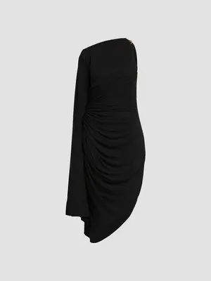 Bottega Veneta One-shoulder Draped Midi-dress