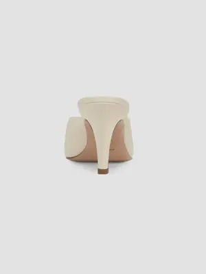 Veronica Beard Rochelle Cabochon 75mm Leather Mules