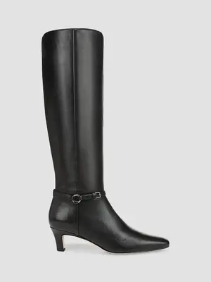 FAVORITE DAUGHTER Lila 70mm Leather Knee-high Boots - Black
